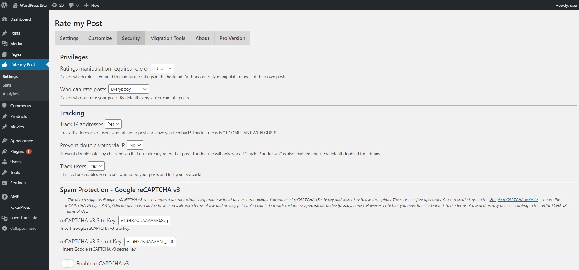 Documentation - FeedbackWP