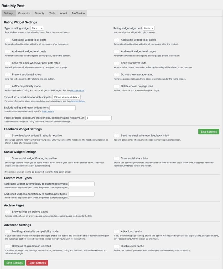 FeedbackWP - Rate My Post WordPress Plugin