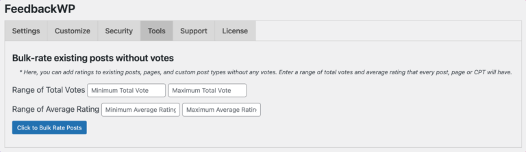 FeedbackWP - WordPress Star Rating for Posts